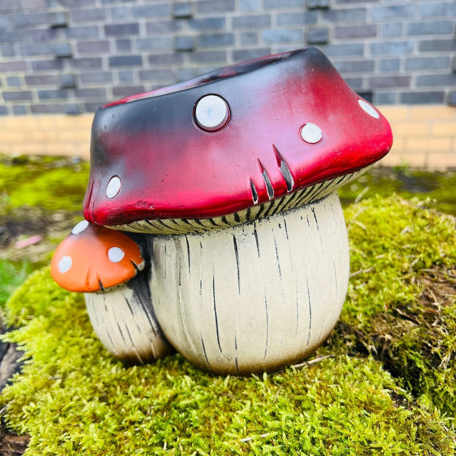 Cement Planter Toadstool Shape Succulent Flower Plant Pots Indoor ...
