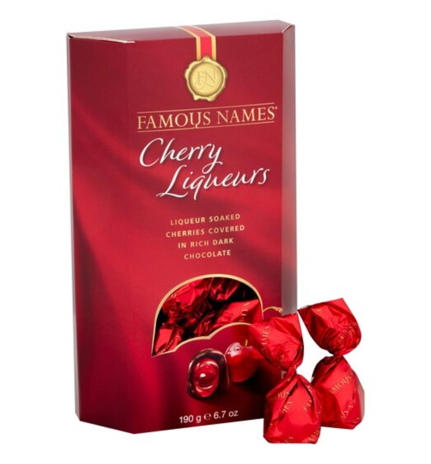 Famous Names Cherry Liqueur Chocolate 190G -Divas World